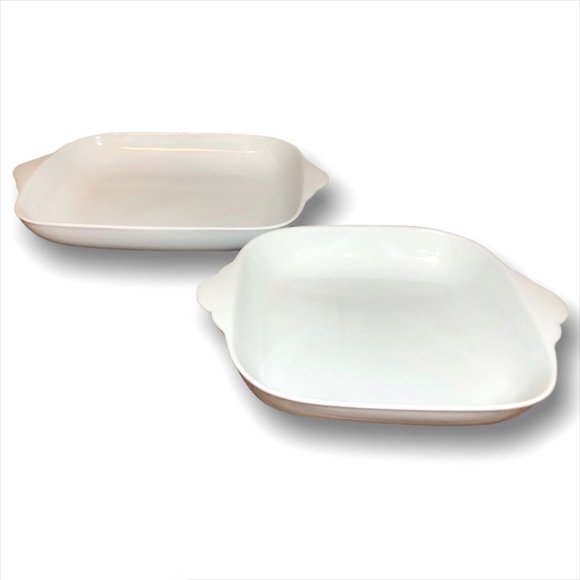 Crate&Barrel | Dining | New White Ceramic Serving Dish Set Of 2 | Poshmark